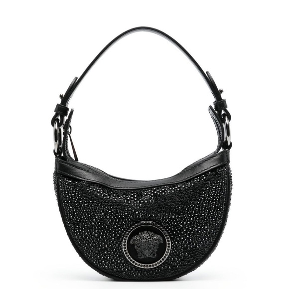 Versace | Bags | Versace La Medusa Mini Repeat Crystal Embellished Logo ...